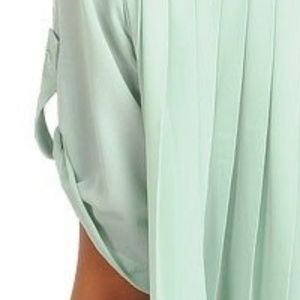 Tops | Pleat Back Rolltab Cropped Button Up Blouse | Poshmark